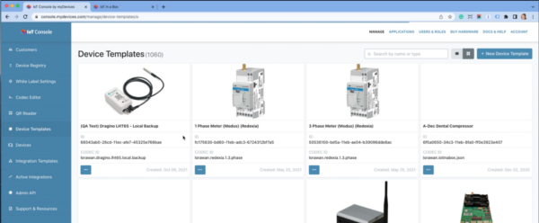IoT Device Managment Console - myDevices
