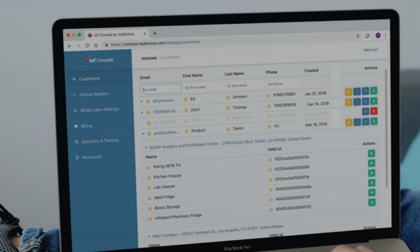 IoT Device Managment Console - myDevices