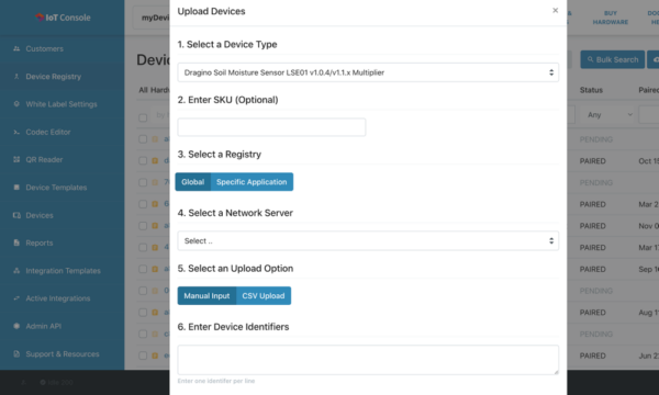 IoT Device Managment Console - myDevices