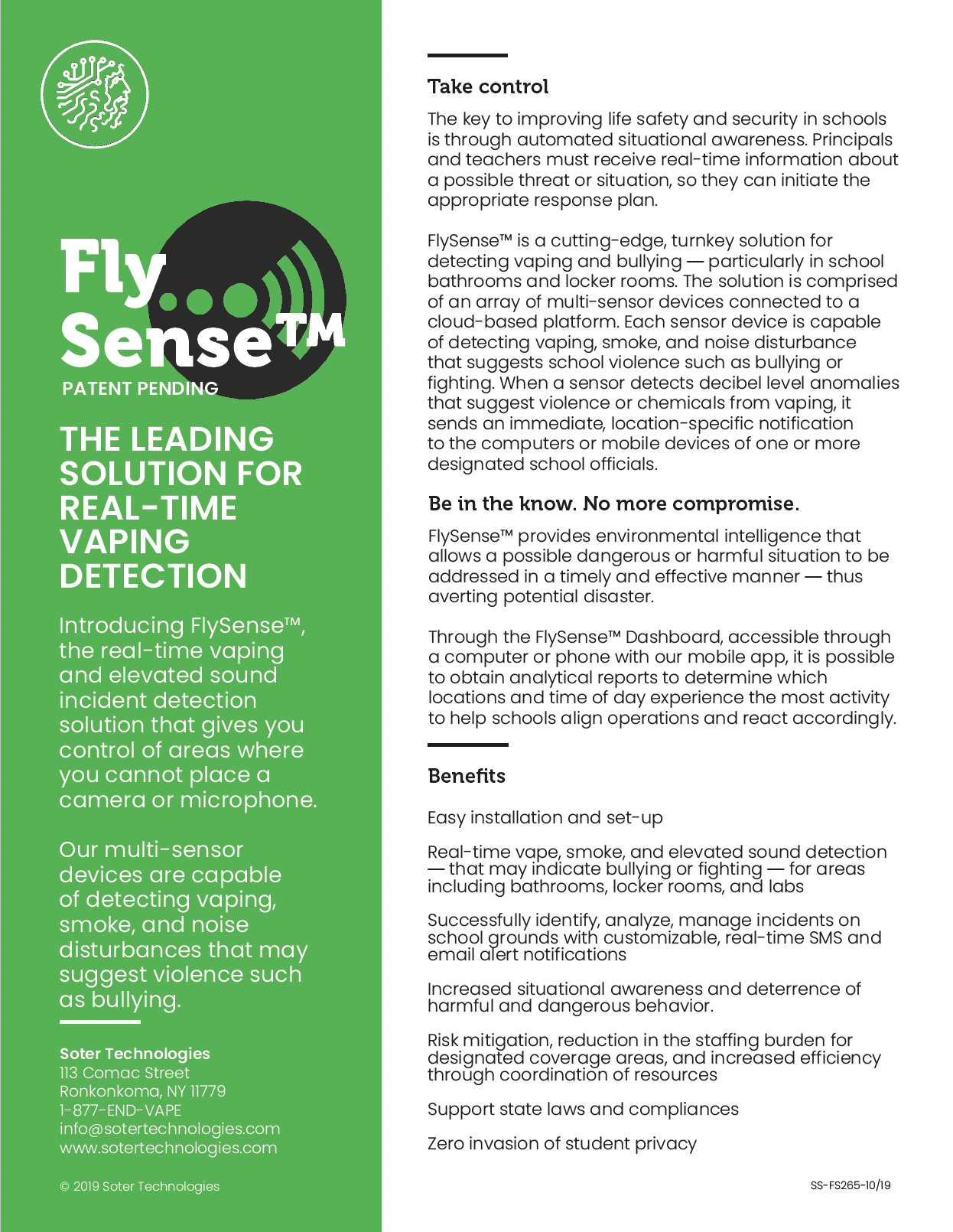 Soter Vape Detection Sensor Solution - myDevices